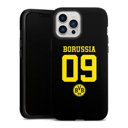 DeinDesign iPhone 13 Pro Max Handy Panzer Handyh&uuml;lle robuste Outdoor H&uuml;lle Schutzh&uuml;lle matt Jersey Bvb Borussia Dortmund Tough Case