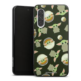 DeinDesign Galaxy A36 5G Handy Silikon H&uuml;lle Case schwarz Handyh&uuml;lle Official Licensed Product Star Wars Muster Baby Yoda