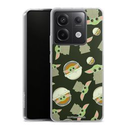 DeinDesign Xiaomi Redmi Note 13 Pro 5G Handy Silikon H&uuml;lle Case transparent Handyh&uuml;lle Official Licensed Product Star Wars Muster Baby Yoda Silikon Case