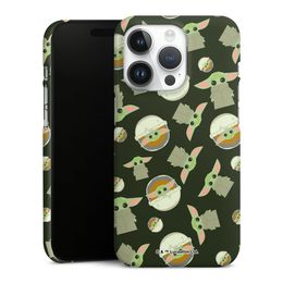 DeinDesign iPhone 14 Pro Handy Premium Case Smartphone Handyh&uuml;lle Schutzh&uuml;lle matt Official Licensed Product Star Wars Muster Baby Yoda Premium Case