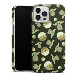 DeinDesign iPhone 13 Pro Max Handy Premium Case Smartphone Handyh&uuml;lle Schutzh&uuml;lle matt Official Licensed Product Star Wars Muster Baby Yoda Premium Case