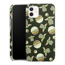 DeinDesign iPhone 12 mini Handy Premium Case Smartphone Handyh&uuml;lle Schutzh&uuml;lle matt Official Licensed Product Star Wars Muster Baby Yoda Premium Case