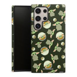 DeinDesign Galaxy S24 Ultra Handy Panzer Handyh&uuml;lle robuste Outdoor H&uuml;lle Schutzh&uuml;lle gl&auml;nzend Official Licensed Product Star Wars Muster Baby Yoda Tough Case