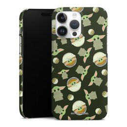 DeinDesign iPhone 14 Pro Max Handy Premium Case Smartphone Handyh&uuml;lle Schutzh&uuml;lle matt Official Licensed Product Star Wars Muster Baby Yoda Premium Case