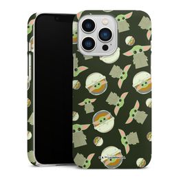 DeinDesign iPhone 13 Pro Handy Premium Case Smartphone Handyh&uuml;lle Schutzh&uuml;lle matt Official Licensed Product Star Wars Muster Baby Yoda Premium Case