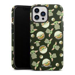 DeinDesign iPhone 13 Pro Max Handy Panzer Handyh&uuml;lle robuste Outdoor H&uuml;lle Schutzh&uuml;lle gl&auml;nzend Official Licensed Product Star Wars Muster Baby Yoda Tough Case