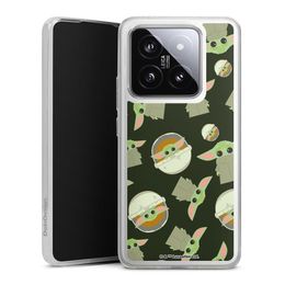 DeinDesign Xiaomi 14T Pro Handy Silikon H&uuml;lle Case transparent Handyh&uuml;lle Official Licensed Product Star Wars Muster Baby Yoda Silikon Case