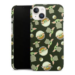 DeinDesign iPhone 14 Handy Premium Case Smartphone Handyh&uuml;lle Schutzh&uuml;lle matt Official Licensed Product Star Wars Muster Baby Yoda Premium Case