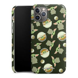DeinDesign iPhone 12 Pro Handy Premium Case Smartphone Handyh&uuml;lle Schutzh&uuml;lle gl&auml;nzend Official Licensed Product Star Wars Muster Baby Yoda Premium Case