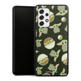 DeinDesign Galaxy A53 5G Handy Silikon H&uuml;lle Case schwarz Handyh&uuml;lle Official Licensed Product Baby Yoda Star Wars Muster