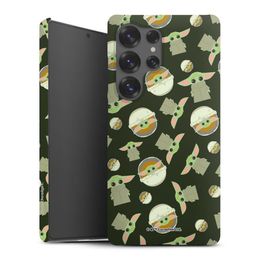 DeinDesign Galaxy S25 Ultra Handy Premium Case Smartphone Handyh&uuml;lle Schutzh&uuml;lle matt Official Licensed Product Star Wars Muster Baby Yoda Premium Case