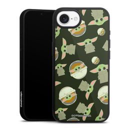 DeinDesign iPhone 16e Handy Gallery Case Handyh&uuml;lle 9H Geh&auml;rtetes Glas R&uuml;ckseite H&uuml;lle Official Licensed Product Star Wars Muster Baby Yoda Gallery Case