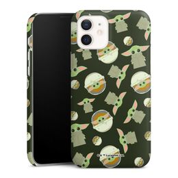 DeinDesign iPhone 12 Handy Premium Case Smartphone Handyh&uuml;lle Schutzh&uuml;lle matt Official Licensed Product Star Wars Muster Baby Yoda Premium Case
