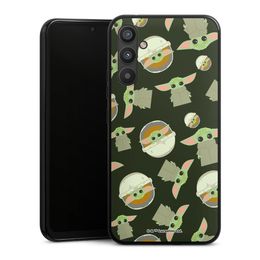 DeinDesign Galaxy A34 5G Handy Silikon H&uuml;lle Case schwarz Handyh&uuml;lle Official Licensed Product Star Wars Muster Baby Yoda