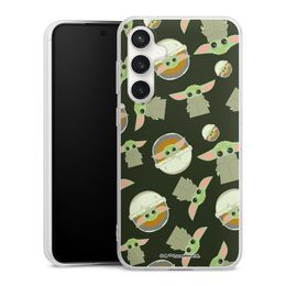 DeinDesign Galaxy S23 FE Handy Silikon H&uuml;lle Case transparent Handyh&uuml;lle Official Licensed Product Star Wars Muster Baby Yoda Silikon Case