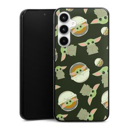 DeinDesign Galaxy A35 5G Handy Silikon H&uuml;lle Case schwarz Handyh&uuml;lle Official Licensed Product Star Wars Muster Baby Yoda
