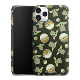 DeinDesign iPhone 11 Pro Max Handy Premium Case Smartphone Handyh&uuml;lle Schutzh&uuml;lle gl&auml;nzend Official Licensed Product Baby Yoda Star Wars Muster Premium Case