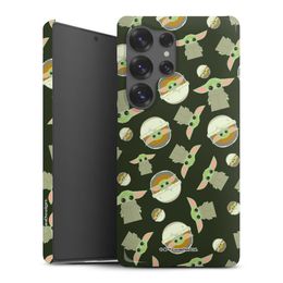 DeinDesign Galaxy S25 Ultra Handy Premium Case Smartphone Handyh&uuml;lle Schutzh&uuml;lle gl&auml;nzend Official Licensed Product Star Wars Muster Baby Yoda Premium Case
