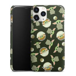 DeinDesign iPhone 11 Pro Handy Premium Case Smartphone Handyh&uuml;lle Schutzh&uuml;lle gl&auml;nzend Official Licensed Product Baby Yoda Star Wars Muster Premium Case