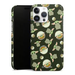 DeinDesign iPhone 14 Pro Max Handy Premium Case Smartphone Handyh&uuml;lle Schutzh&uuml;lle gl&auml;nzend Official Licensed Product Star Wars Muster Baby Yoda Premium Case