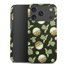 DeinDesign iPhone 17 Pro Handy Premium Case Smartphone Handyh&uuml;lle Schutzh&uuml;lle gl&auml;nzend Official Licensed Product Star Wars Muster Baby Yoda Premium Case