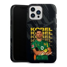 DeinDesign iPhone 13 Pro Max Handy Panzer Handyh&uuml;lle robuste Outdoor H&uuml;lle Schutzh&uuml;lle gl&auml;nzend Borussia Dortmund Gregor Kobel Bvb Tough Case