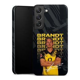 DeinDesign Galaxy S22 Handy Premium Case Smartphone Handyh&uuml;lle Schutzh&uuml;lle gl&auml;nzend Julian Brandt Bvb Borussia Dortmund Premium Case
