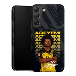 DeinDesign Galaxy S22 Handy Premium Case Smartphone Handyh&uuml;lle Schutzh&uuml;lle matt Bvb Borussia Dortmund Karim Adeyemi Premium Case