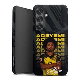 DeinDesign Galaxy S25 Handy Premium Case Smartphone Handyh&uuml;lle Schutzh&uuml;lle gl&auml;nzend Bvb Borussia Dortmund Karim Adeyemi Premium Case