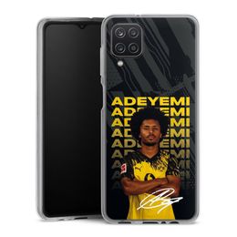 DeinDesign Galaxy A12 Handy Silikon H&uuml;lle Case transparent Handyh&uuml;lle Karim Adeyemi Borussia Dortmund Bvb Silikon Case