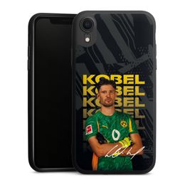DeinDesign iPhone Xr Handy Premium Silikon H&uuml;lle Handyh&uuml;lle schwarz Case Borussia Dortmund Gregor Kobel Bvb Silikon Premium Case