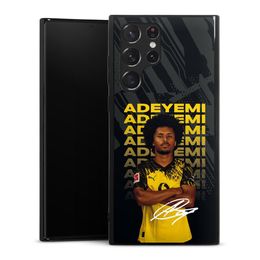 DeinDesign Galaxy S22 Ultra Handy Silikon H&uuml;lle Case schwarz Handyh&uuml;lle Bvb Borussia Dortmund Karim Adeyemi