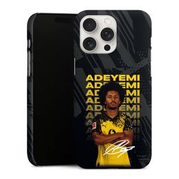 DeinDesign iPhone 15 Pro Max Handy Premium Case Smartphone Handyh&uuml;lle Schutzh&uuml;lle matt Bvb Borussia Dortmund Karim Adeyemi Premium Case