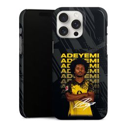 DeinDesign iPhone 15 Pro Max Handy Premium Case Smartphone Handyh&uuml;lle Schutzh&uuml;lle gl&auml;nzend Bvb Borussia Dortmund Karim Adeyemi Premium Case