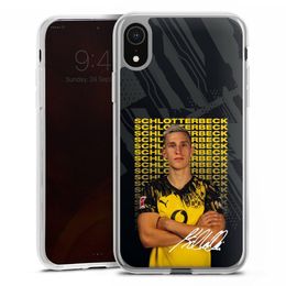 DeinDesign iPhone Xr Handy Silikon H&uuml;lle Case transparent Handyh&uuml;lle Borussia Dortmund Nico Schlotterbeck Bvb Silikon Case