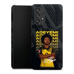 DeinDesign Galaxy A53 5G Handy Premium Case Smartphone Handyh&uuml;lle Schutzh&uuml;lle gl&auml;nzend Karim Adeyemi Borussia Dortmund Bvb Premium Case