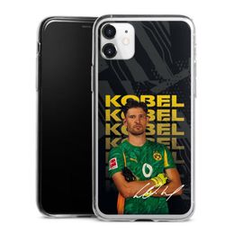 DeinDesign iPhone 11 Handy Slim Case Silikon Handyh&uuml;lle transparent H&uuml;lle extra d&uuml;nn Bvb Gregor Kobel Borussia Dortmund Silikon Slim Case