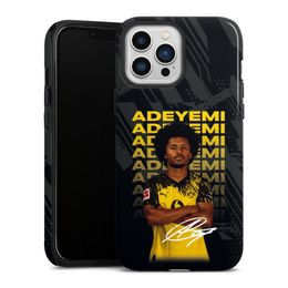 DeinDesign iPhone 13 Pro Max Handy Panzer Handyh&uuml;lle robuste Outdoor H&uuml;lle Schutzh&uuml;lle gl&auml;nzend Bvb Borussia Dortmund Karim Adeyemi Tough Case