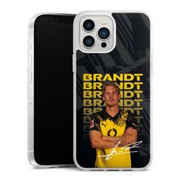 DeinDesign iPhone 13 Pro Max Handy Silikon H&uuml;lle Case transparent Handyh&uuml;lle Julian Brandt Bvb Borussia Dortmund Silikon Case