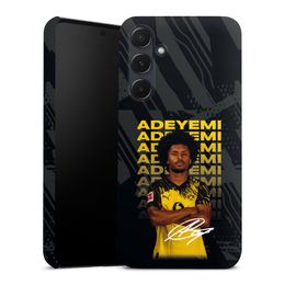 DeinDesign Galaxy A55 5G Handy Premium Case Smartphone Handyh&uuml;lle Schutzh&uuml;lle gl&auml;nzend Bvb Borussia Dortmund Karim Adeyemi Premium Case