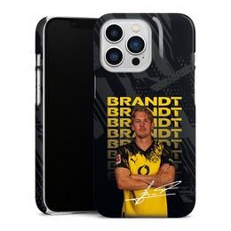DeinDesign iPhone 13 Pro Handy Premium Case Smartphone Handyh&uuml;lle Schutzh&uuml;lle gl&auml;nzend Julian Brandt Bvb Borussia Dortmund Premium Case
