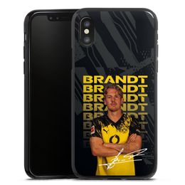 DeinDesign iPhone X Handy Silikon H&uuml;lle Case schwarz Handyh&uuml;lle Julian Brandt Bvb Borussia Dortmund