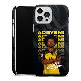 DeinDesign iPhone 13 Pro Max Handy Premium Case Smartphone Handyh&uuml;lle Schutzh&uuml;lle matt Bvb Borussia Dortmund Karim Adeyemi Premium Case
