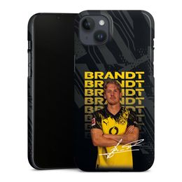 DeinDesign iPhone 14 Plus Handy Premium Case Smartphone Handyh&uuml;lle Schutzh&uuml;lle gl&auml;nzend Julian Brandt Bvb Borussia Dortmund Premium Case