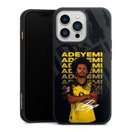 DeinDesign iPhone 13 Pro Handy Premium Silikon H&uuml;lle Handyh&uuml;lle schwarz Case Bvb Borussia Dortmund Karim Adeyemi Silikon Premium Case