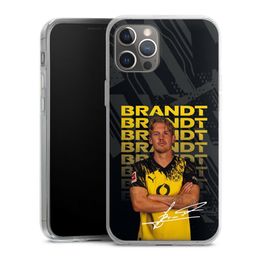 DeinDesign iPhone 12 Pro Max Handy Silikon H&uuml;lle Case transparent Handyh&uuml;lle Julian Brandt Bvb Borussia Dortmund Silikon Case