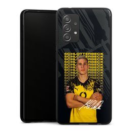 DeinDesign Galaxy A52s 5G Handy Silikon H&uuml;lle Case schwarz Handyh&uuml;lle Borussia Dortmund Nico Schlotterbeck Bvb