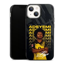 DeinDesign iPhone 13 Mini Handy Slim Case extra d&uuml;nn Silikon Handyh&uuml;lle schwarz H&uuml;lle Bvb Borussia Dortmund Karim Adeyemi Silikon Slim Case