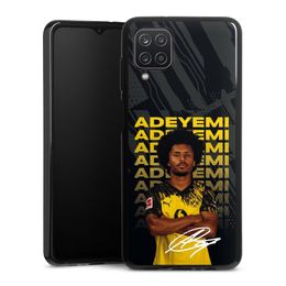 DeinDesign Galaxy A12 Handy Silikon H&uuml;lle Case schwarz Handyh&uuml;lle Karim Adeyemi Borussia Dortmund Bvb