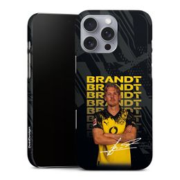 DeinDesign iPhone 16 Pro Max Handy Premium Case Smartphone Handyh&uuml;lle Schutzh&uuml;lle gl&auml;nzend Julian Brandt Bvb Borussia Dortmund Premium Case